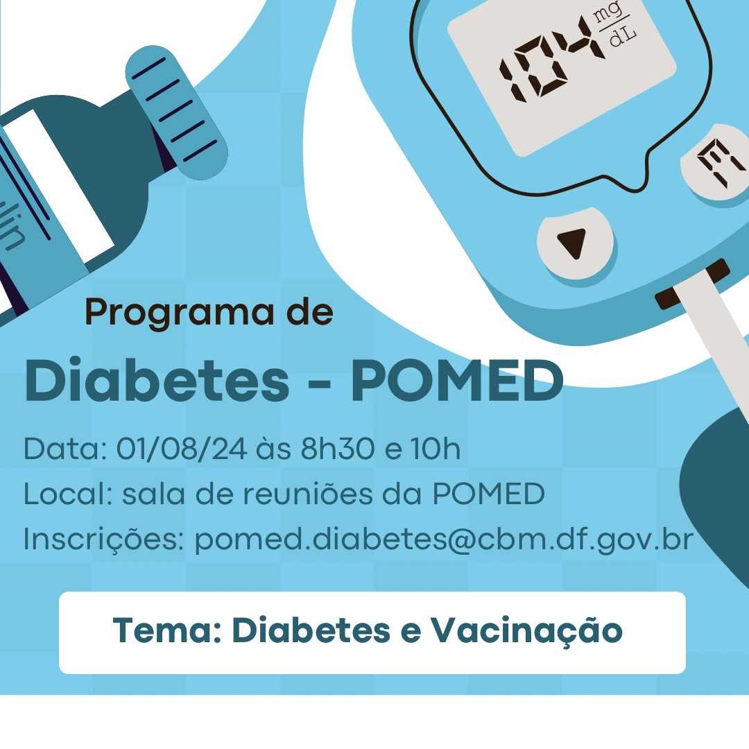 Palestra do Programa de Diabetes da POMED - CBMDF